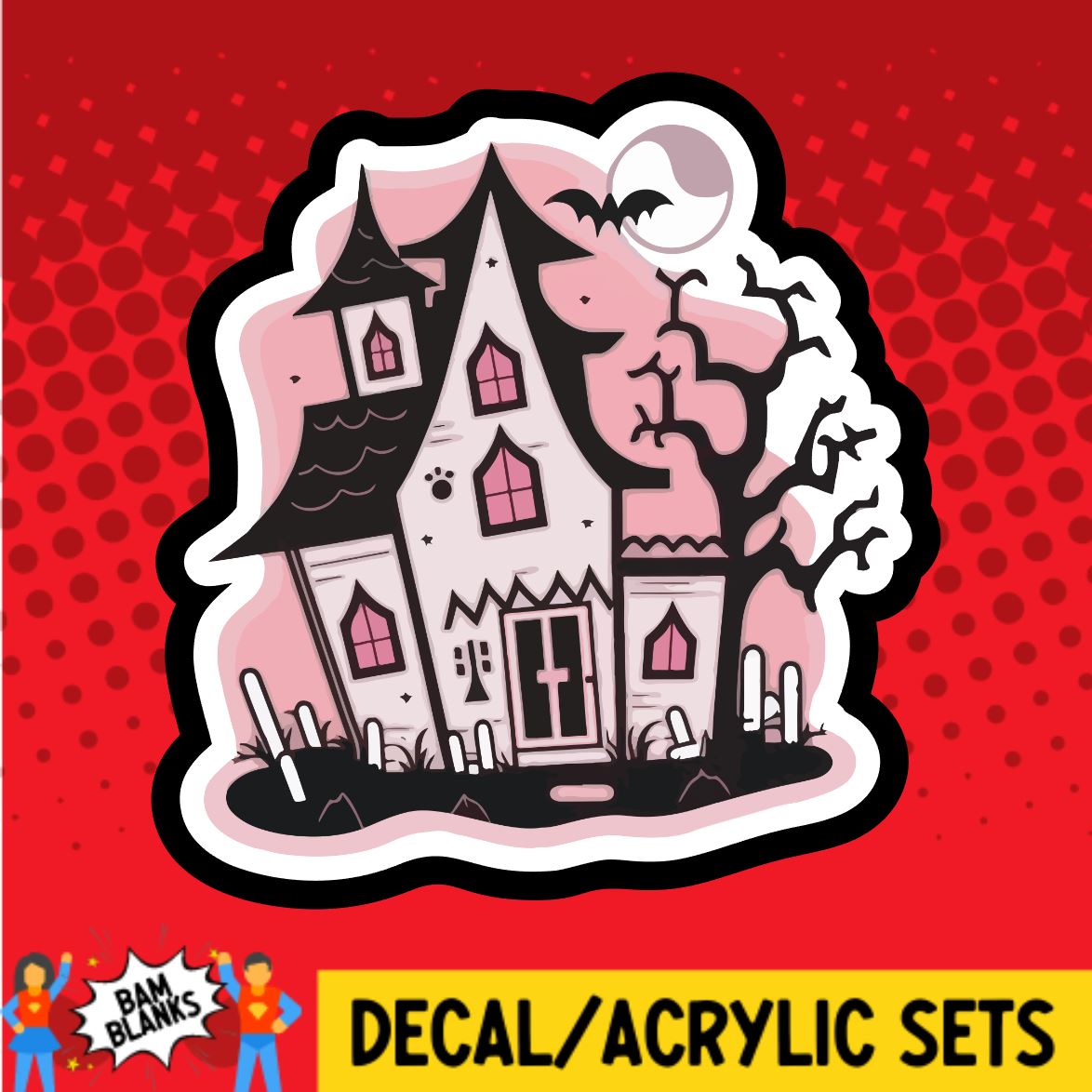 Spook House - DECAL AND ACRYLIC SHAPE #DA01288 – BAM Blanks and More