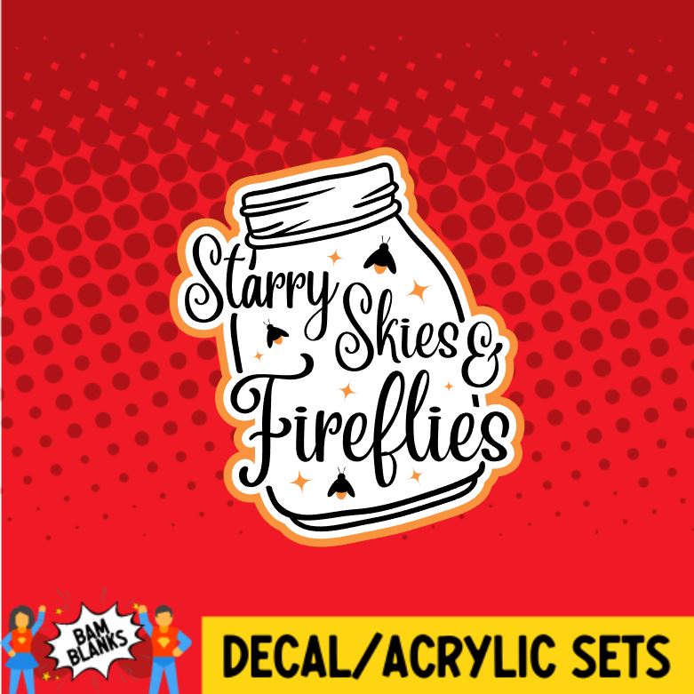 Starry Skies and Fireflies - DECAL AND ACRYLIC SHAPE #DA0886 – BAM Blanks and More