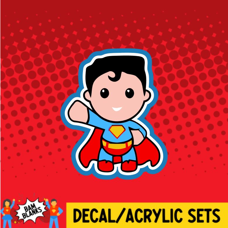 Super Superhero - DECAL AND ACRYLIC SHAPE #DA01216 – BAM Blanks and More