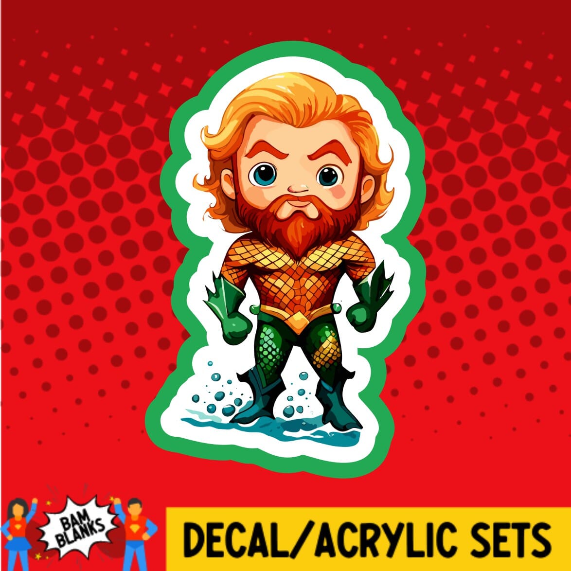 Water Superhero - DECAL AND ACRYLIC SHAPE #DA01421 – BAM Blanks and More